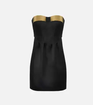 Elisabetta Franchi Duchesse Mini Dress - Black