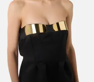 Elisabetta Franchi Duchesse Mini Dress - Black