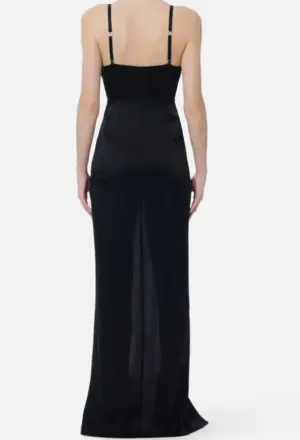 Elisabetta Franchi Satin Evening Dress - Black
