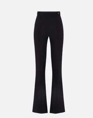 Elisabetta Franchi Logo Charm Pants - Black