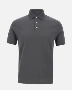 Herno Knitted Polo Shirt - Grey