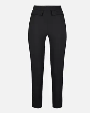 Elisabetta Franchi Double Stretch Crepe Trousers - Black