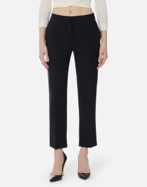 Elisabetta Franchi Logo Charm Pants