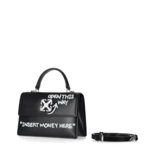 Off-White Jitney 1.4 Top Handle Quote - Black