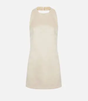 Elisabetta Franchi Duchesse Mini Dress - Burro