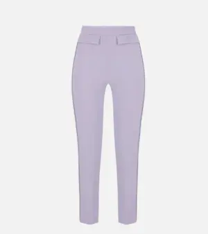 Elisabetta Franchi Double Stretch Crepe Trousers - Lilac
