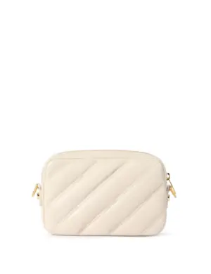 Off-White Quilted Leather Camera Bag - Beige