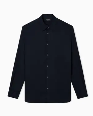 Emporio Armani Pima Stretch Shirt - Blue