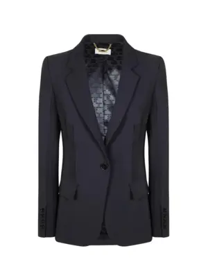 Elisabetta Franchi Raw-edge Blazer - Black