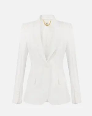Elisabetta Franchi Raw-edge Blazer - Ivory