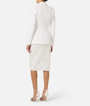 Elisabetta Franchi Raw-edge Blazer - Ivory