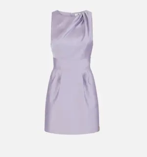 Elisabetta Franchi Fitted Duchesse Dress - Lilac