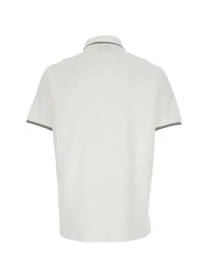 Emporio Armani Logo Cotton Polo Shirt - White
