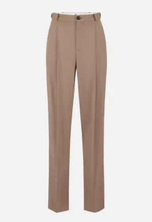 Elisabetta Franchi Gabardine Trousers - Argilla