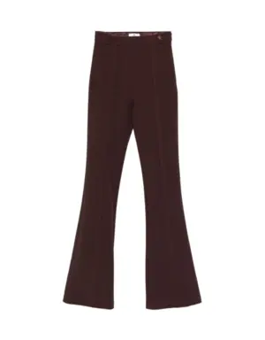 Elisabetta Franchi Flare Trousers - Brown