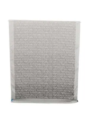 Emporio Armani Allover Logo Stole - Grey