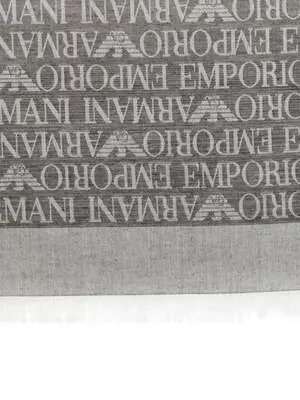 Emporio Armani Allover Logo Stole - Grey