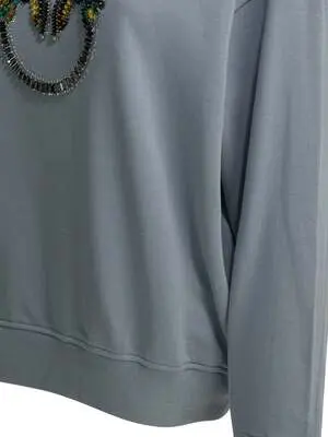 Pinko Cotton Sweatshirt - Light Blue