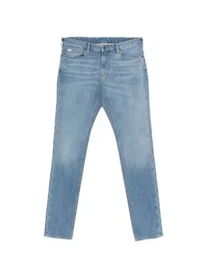 Emporio Armani Cotton Denim Jeans - Clear Blue