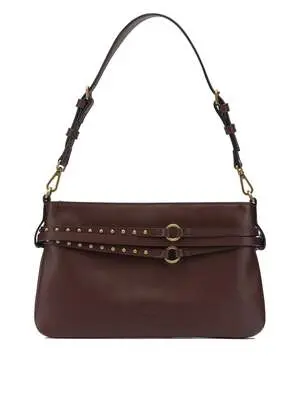 Pinko Leather Shoulder Bag - Bordeaux