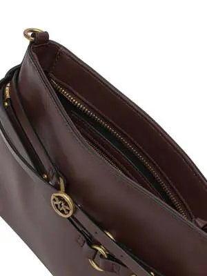 Pinko Leather Shoulder Bag - Bordeaux
