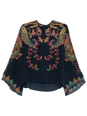 Etro Paisley Print Silk Blouse - Multicolour