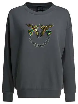 Pinko Embellished Sweatshirt - Grey