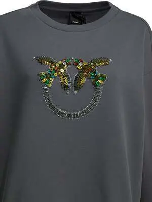 Pinko Embellished Sweatshirt - Grey