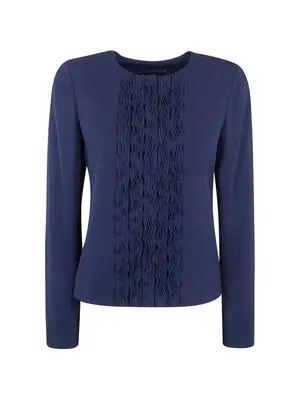 Emporio Armani Ruffled Jacket - Blue