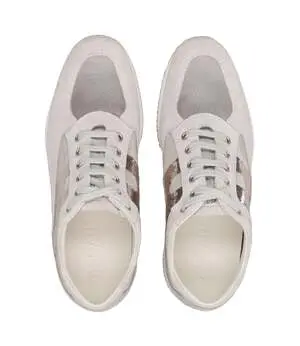 Hogan Suede And Mesh Sneakers - Dove Grey