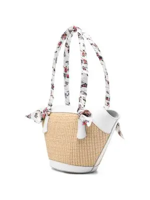 Dolce & Gabbana Capri Straw Bucket Bag - Beige