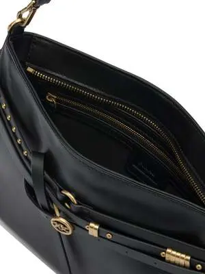 Pinko Leather Shoulder Bag - Black