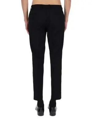 Dolce & Gabbana Straight Wool Trousers - Black