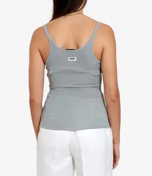 MSGM Ribbed Tank Top - Grey