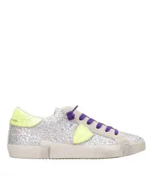Philippe Model Glitter Sneakers - Silver