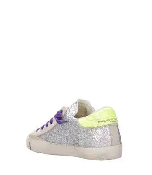 Philippe Model Glitter Sneakers - Silver