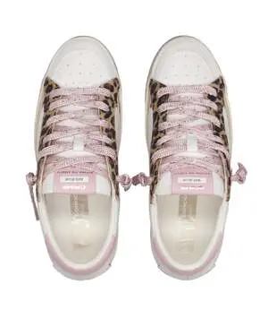 CRIME LONDON Distressed Leopard Print Sneakers
