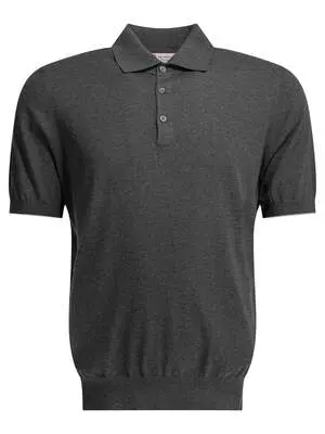 Brunello Cucinelli Polo Shirt With Buttons - Grey