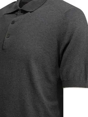 Brunello Cucinelli Polo Shirt With Buttons - Grey