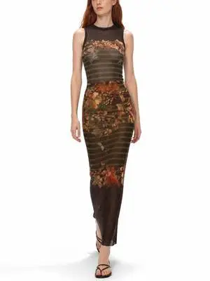 JEAN PAUL GAULTIER Mariniere Grape Print Top