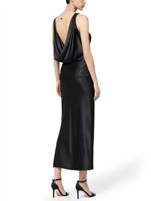 Nina Ricci Silk Draped Top - Black