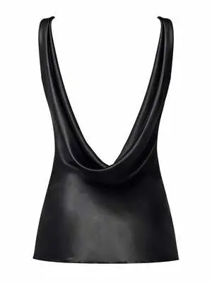 Nina Ricci Silk Draped Top - Black