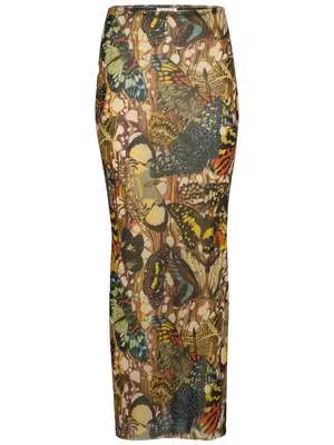 JEAN PAUL GAULTIER Long Skirt With Printed Design - Multicolour