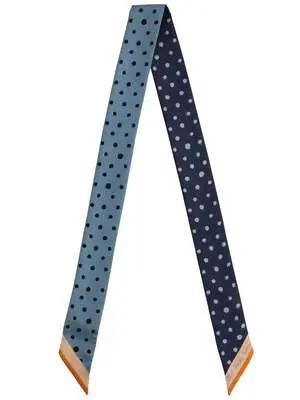 Fendi Polka Dot Silk Scarf - Azure