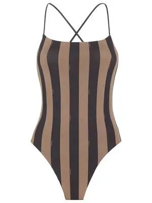 Fendi Reversible One-piece Swimsuit - Brown