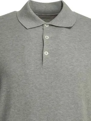Brunello Cucinelli Polo Shirt With Buttons - Grey