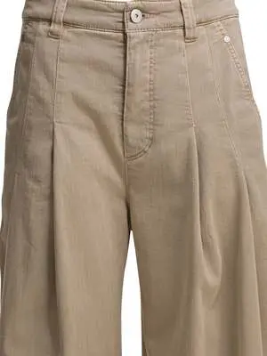 Brunello Cucinelli Wide Leg Jeans - Beige