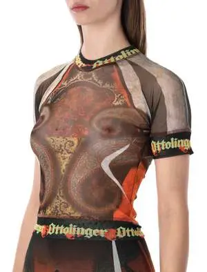 Ottolinger Paisley Mesh T-shirt