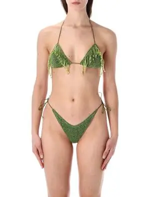 Oseree Lumière 20s Pearls Two-piece Swimwear Set