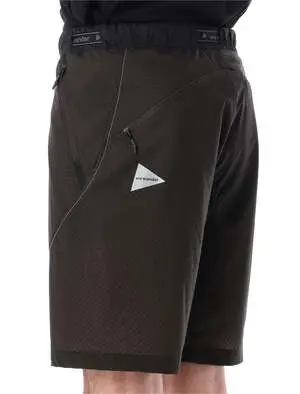 AND WANDER Breath Ripstop Shorts - Charcoal